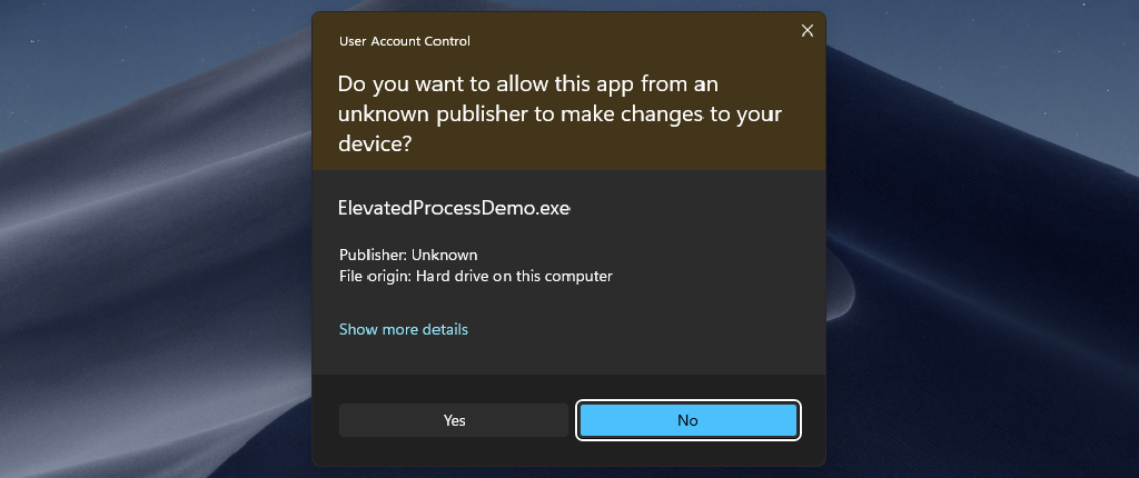 Programmatically Elevate A Net Application On Any Platform